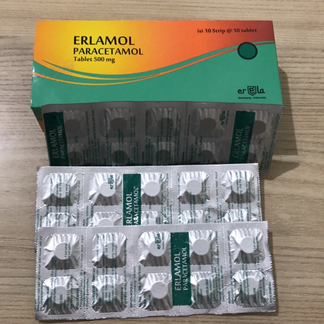 Jual Erlamol Paracetamol 500mg - Strip | Shopee Indonesia