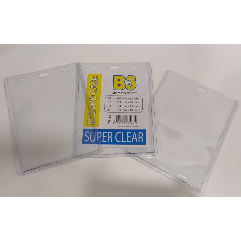 Jual Name Tag Plastik / Tempat ID Card Kartu Nama Super Clear - Glue ...