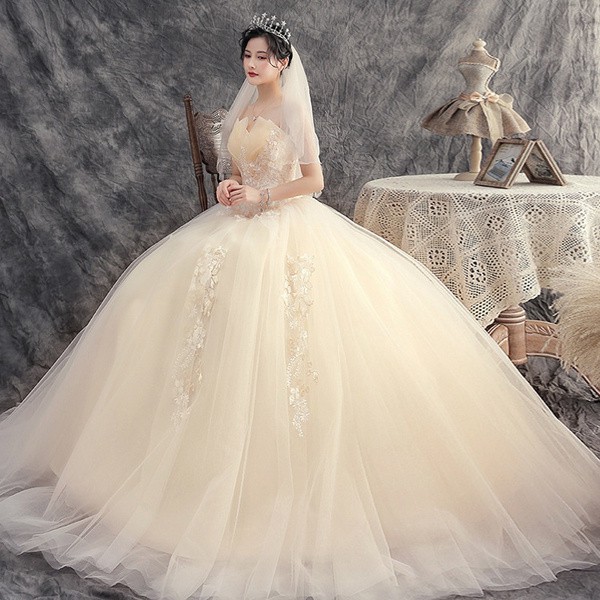 Jual Gaun pengantin princess backless ivory wedding gown putri ...