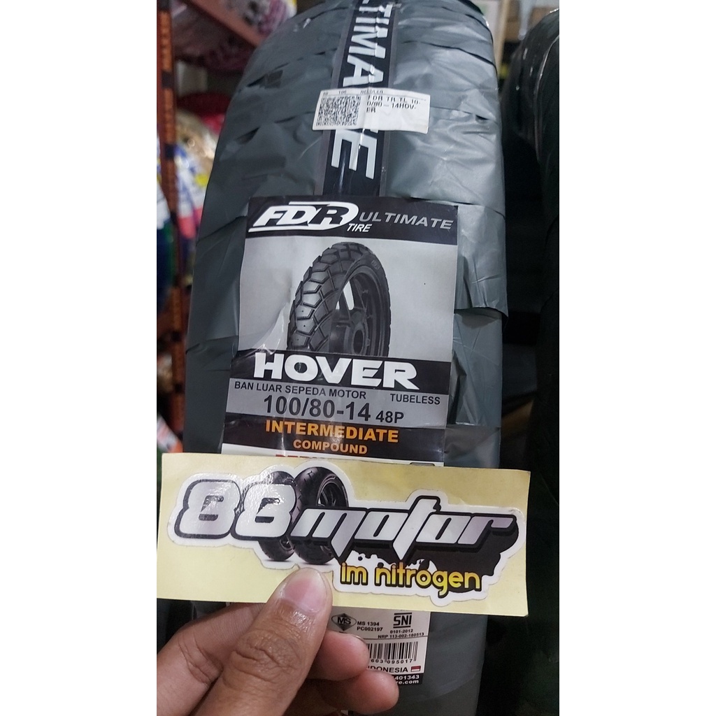 Jual Ban FDR Hover 100/80-14 Tubeless, OFFLINE LEBIH MURAH | Shopee ...