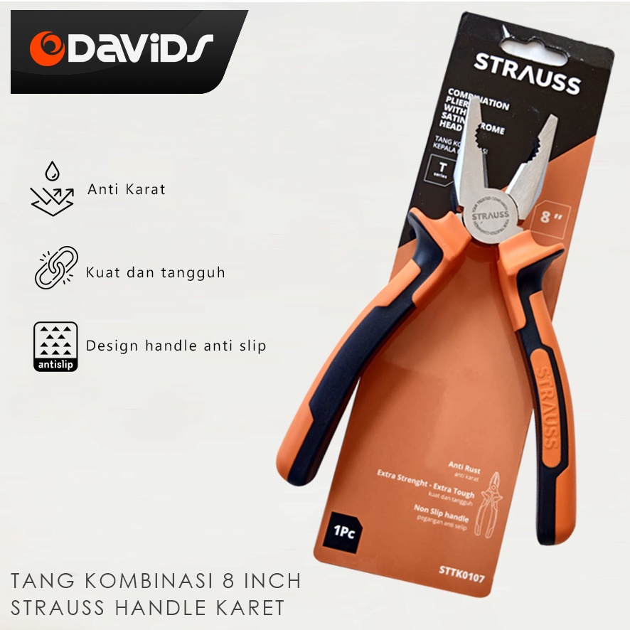 Jual Tang Kombinasi Serbaguna Multifungsi Baja Strauss 6 8 Inch ...