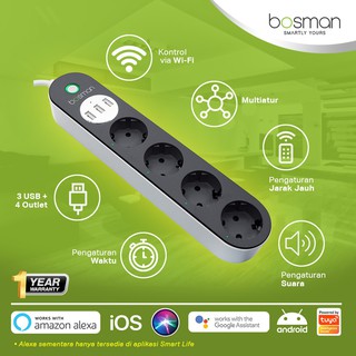 Jual Bosman Smart Power Strip - Colokan Stop Kontak Wifi IoT Smart Home | Shopee Indonesia