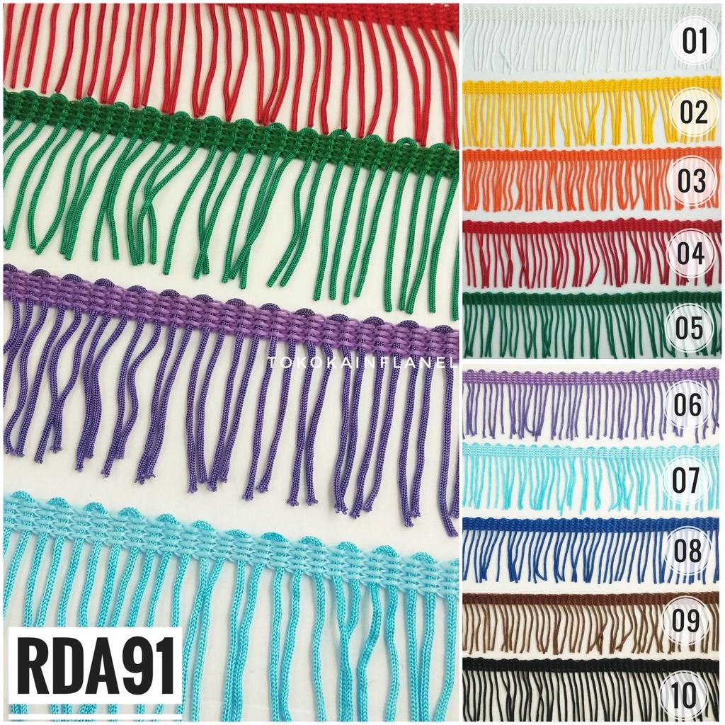 Jual Renda Rumbai Tali Kur Lebar 4.5cm (Per meter) RDA91 | Shopee Indonesia