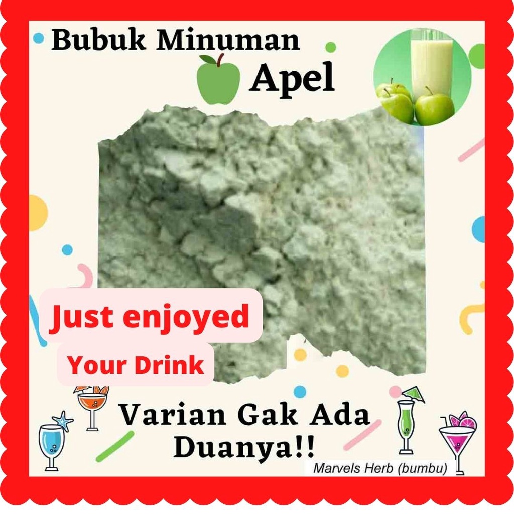 Jual Bubuk Minuman Rasa Apel 100Gr Minuman Powder Apel Bisa Kiloan ...