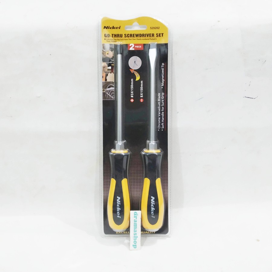 Jual Obeng ketok getok besar Karet set plus minus sepasang 8x150mm 8mm ...