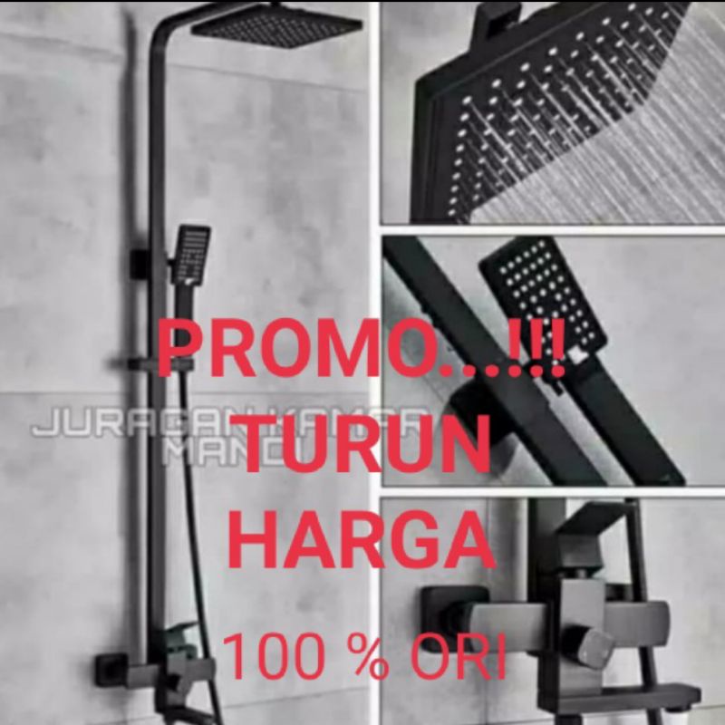 Jual Promo shower set hitam panas dingin /Shower tiang kamar mandi ...