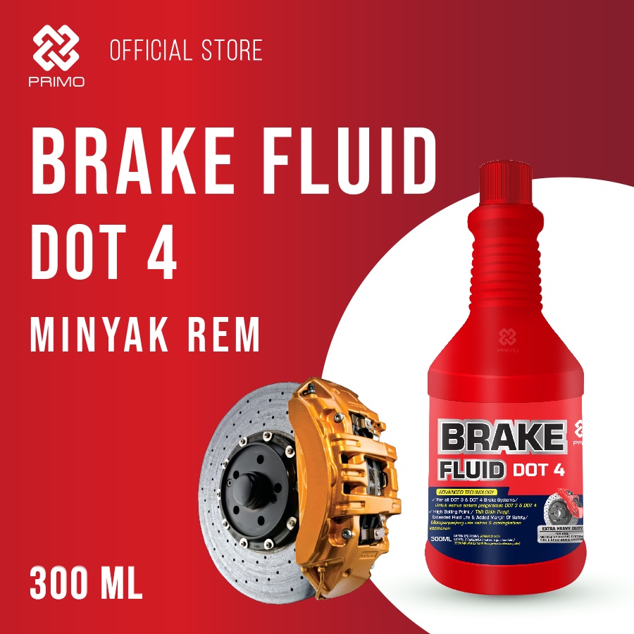 Jual PRIMO Brake Fluid Minyak Rem DOT 4 Mobil Motor 300 mL | Shopee ...