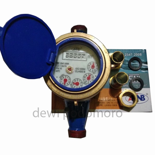 Jual Meteran Air SNI AMNB 1/2" Water Meter Besi 1/2 inch | Shopee Indonesia