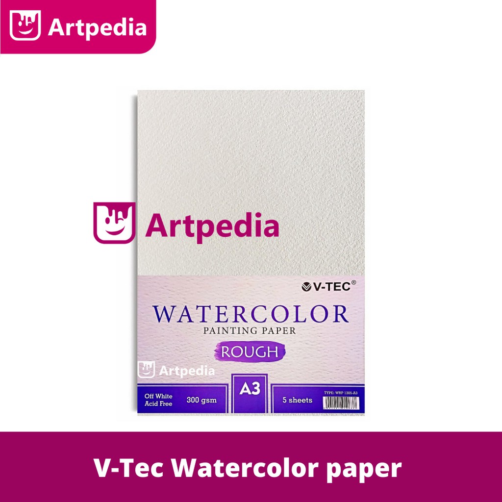 Jual Watercolour Paper A3, A4, A5 / VTEC Watercolour Painting Paper A3 ...