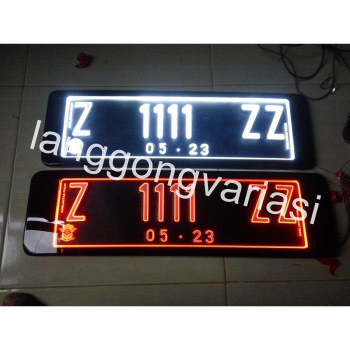 Jual Variasi Plat nomor grafir laser efek 3D fokus nyala angka | Shopee ...
