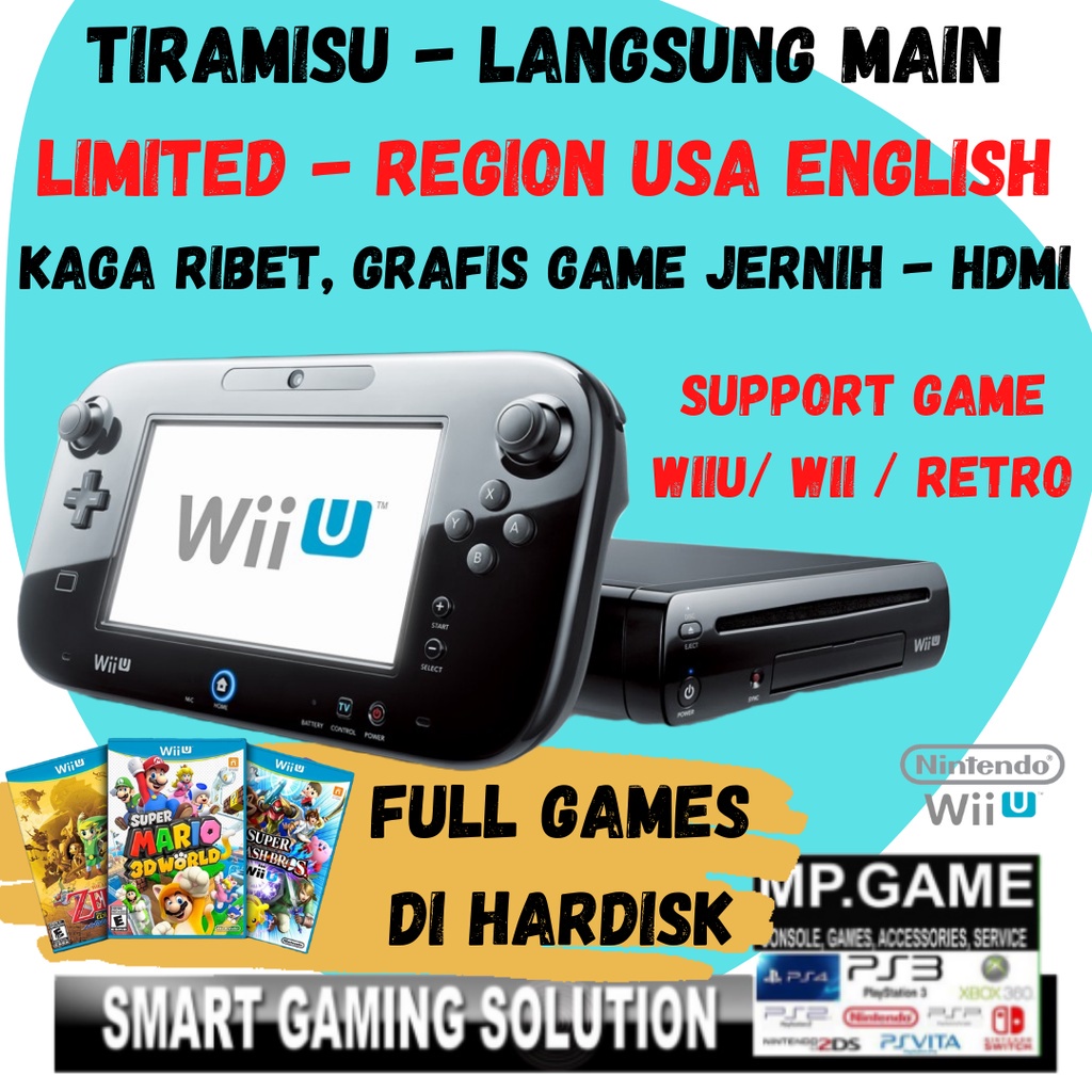 Jual LIMITED Nintendo WIIU Wiiu Wii U REGION USA Full Games 500gb ...
