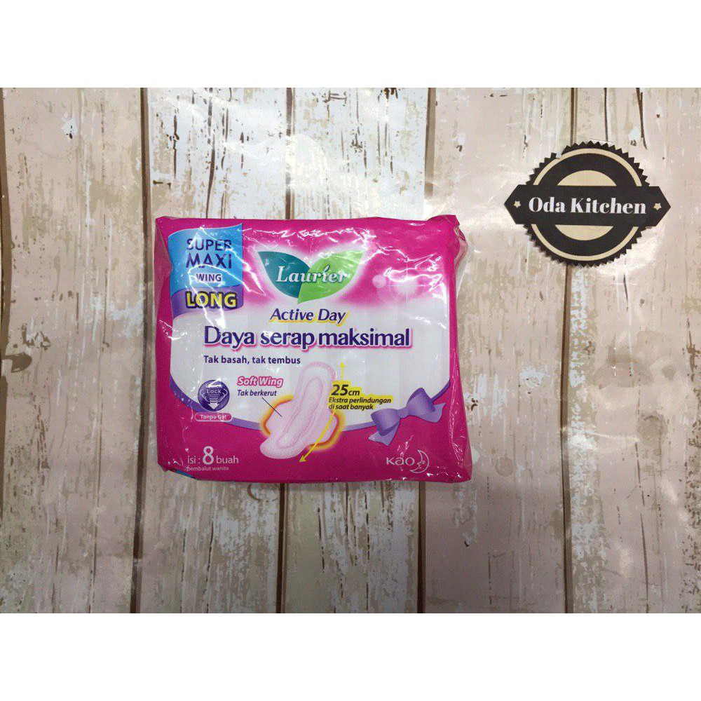 Jual LAURIER SUPER MAXI WING LONG DAYA SERAP MAKSIMAL ISI 8pc | Shopee ...