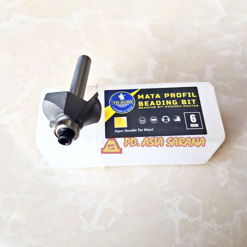 Jual Mata Profil Slotting Kayu Beading Bit 6mm / Mata Router Trimmer ...