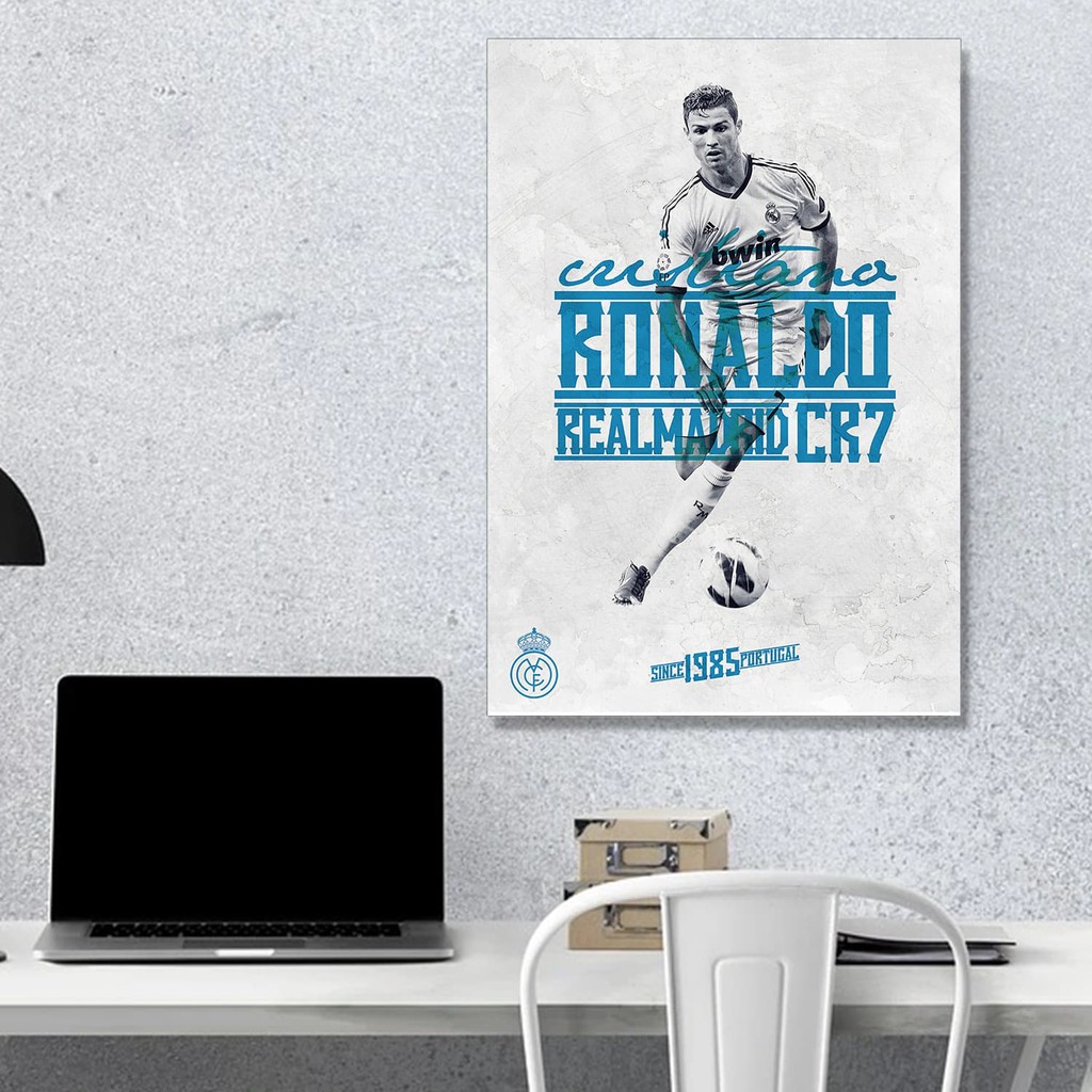 Jual Poster REAL MADRID poster frame A3(30x43cm) Cristiano Ronaldo 7d ...