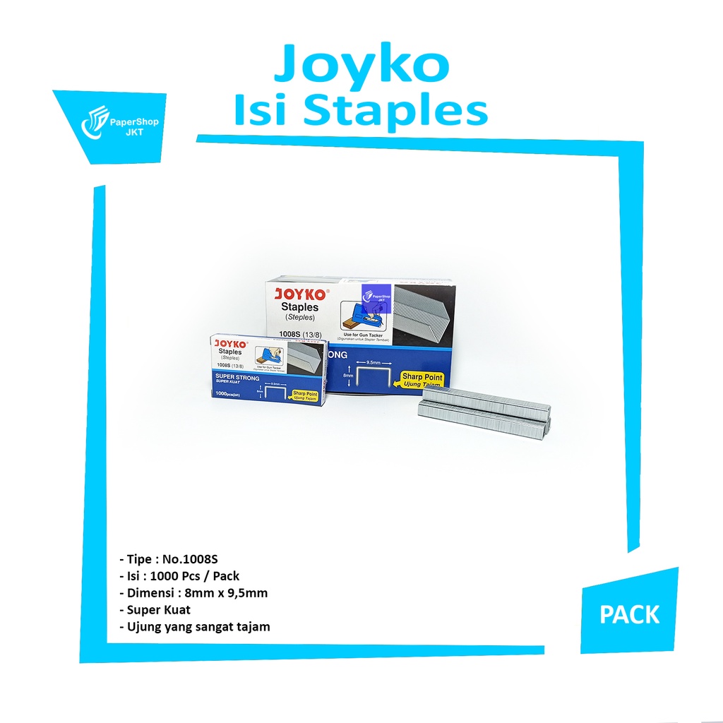 Jual JOYKO - Isi Staples No.1008S - Isi stapler Heavy Duty - Pack ...