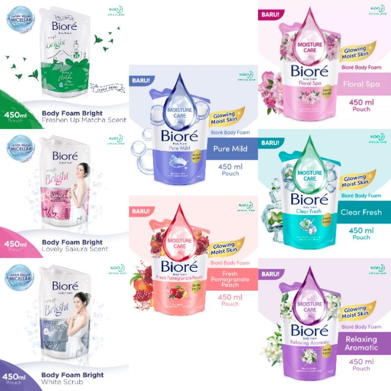 Jual BIORE BODY WASH 400 ML REFILL Kemasan Baru | Shopee Indonesia
