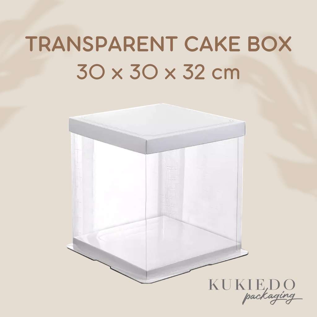 Jual Box Mika Polos 30 x 30 x 32 cm | Dus Kotak Transparant Putih ...