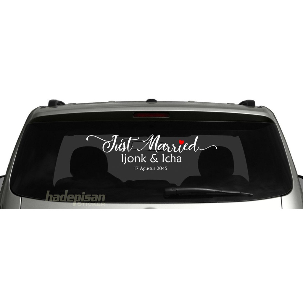 Jual Stiker Cutting Sticker Body & Kaca Mobil wedding - Just Married ...