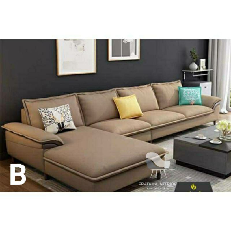 Jual Best Seller Sofa L JUMBO Size / Sofa Tamu Minimalis / Sofa L / Sofa Tamu Murah / Pratama ...