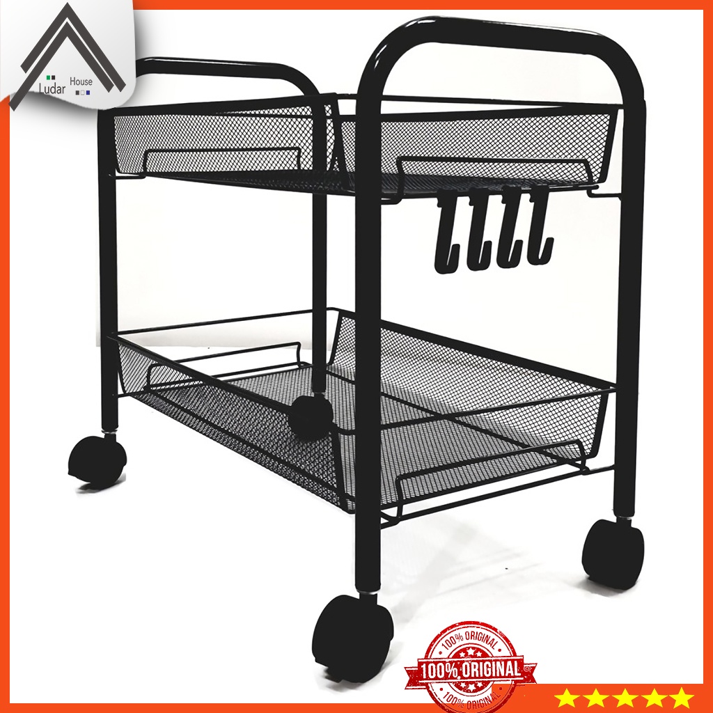 Jual Rak Troli Roda Tray Wheel Rack Besi 2 / 3 / 4 / 5 Susun Tempat ...