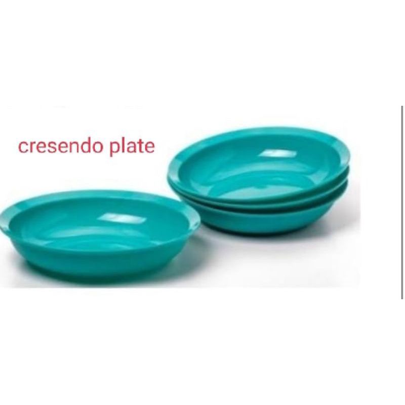 Jual Piring Tupperware biru PIRING ECER cresendo PLATE Toska/ piring ...