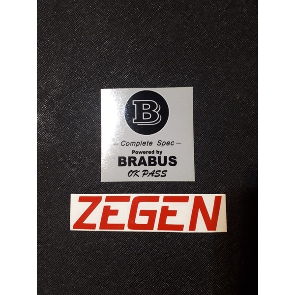 Jual Stiker sticker powered by brabus ok pass tempel dalam kaca ...