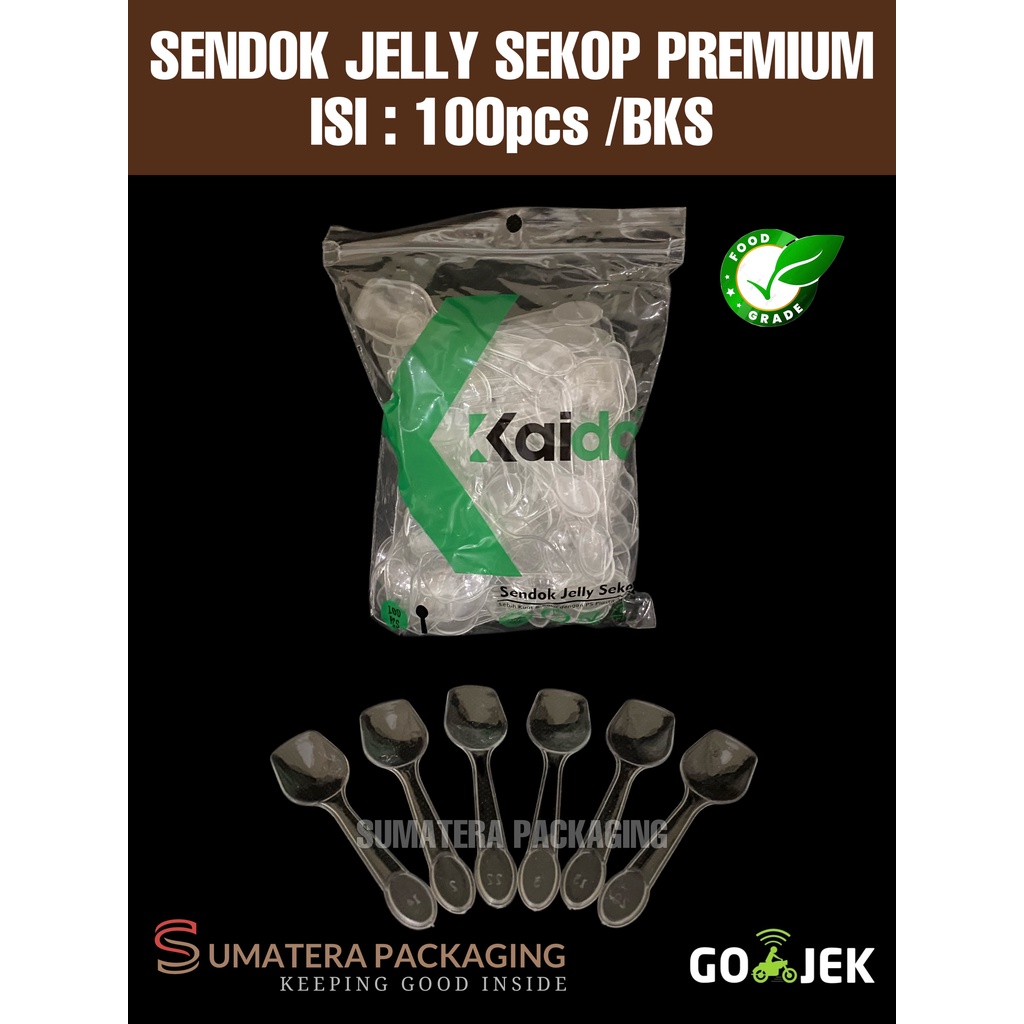 Jual Sendok Jelly Plastik Bening Sekop /Puding /Es Krim /MEDAN /GROSIR ...