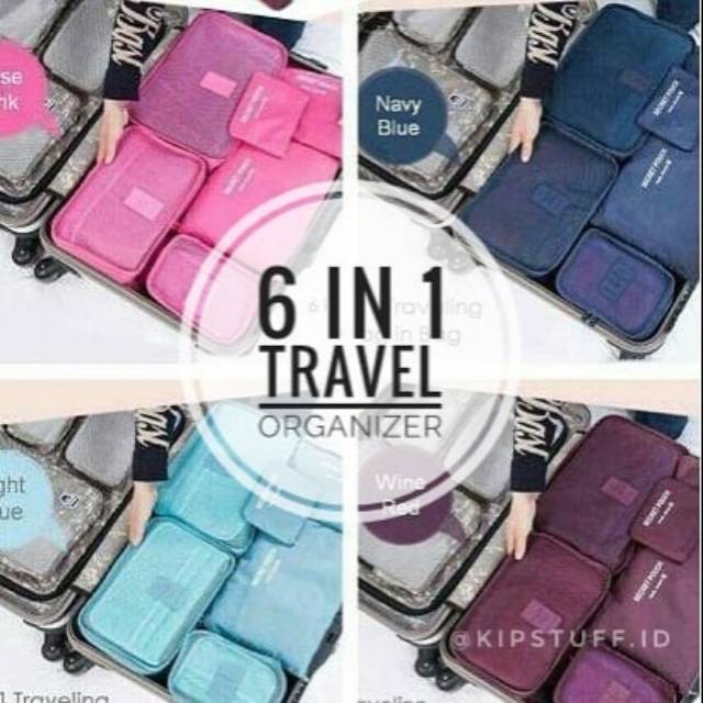 Jual Travel Pouch Organizer 6in1 (Organizer Koper) | Shopee Indonesia