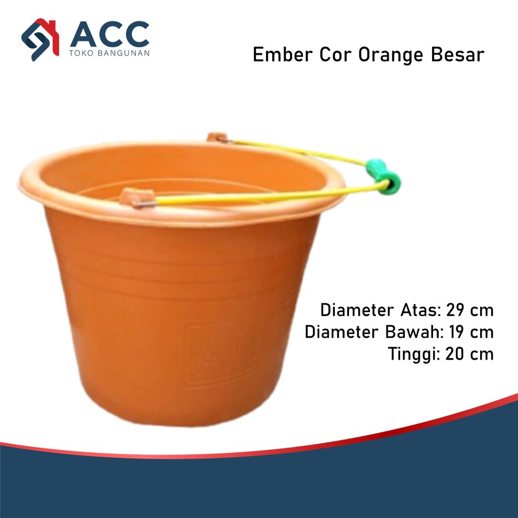 Jual Ember Cor Orange Oren Besar Ember Plastik Bangunan Oren Orange ...
