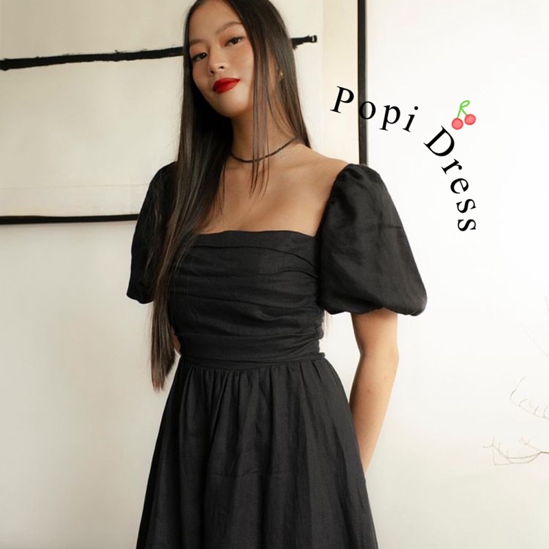 Jual Popi Mini Linen Dress | Shopee Indonesia