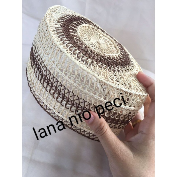 Jual peci /songkok rotan khas kalimantan motif | Shopee Indonesia