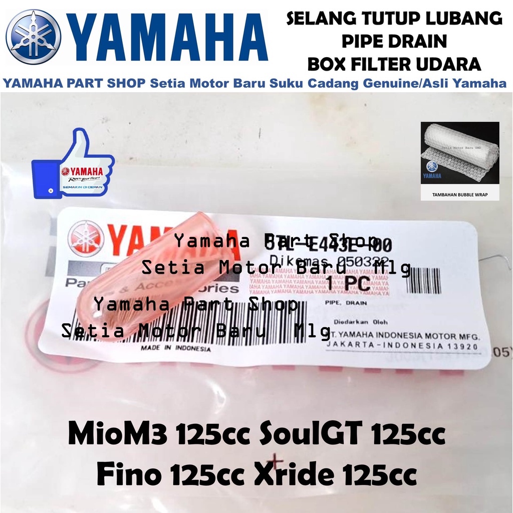 Jual Selang Tutup Lubang Pipe Drain Box Filter Udara Mio M3 Fino Xride ...