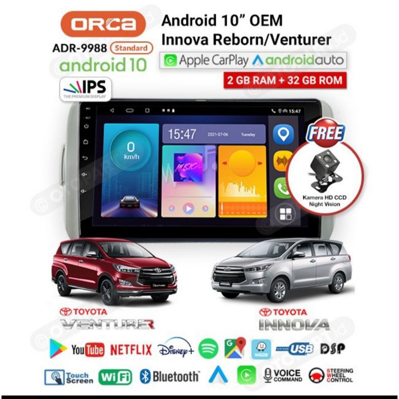 Jual Head unit Android Innova Reborn 2016 Up Orca Adr 9988 10 in ...