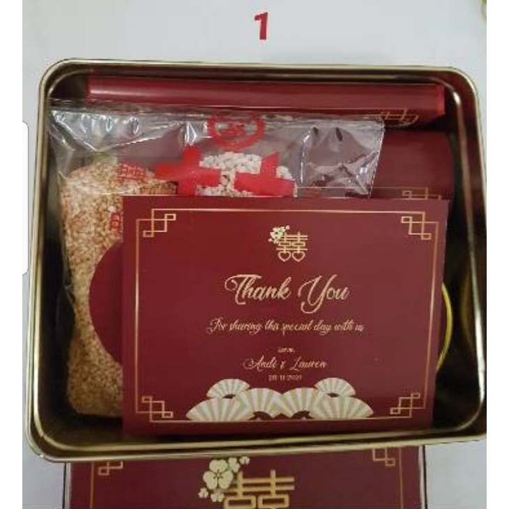 Jual HAMPERS SANGJIT / SOUVENIR WEDDING / ENGAGEMENT / TEAPAI DOUBLE HAPPINESS HAPUNNI | Shopee ...
