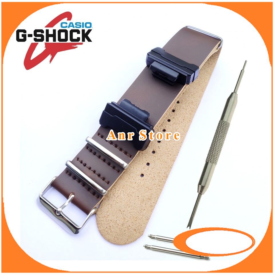 Jual Tali Kanvas Canvas Nato Kulit Casio G-Shock GA-100 Hitam Coklat ...