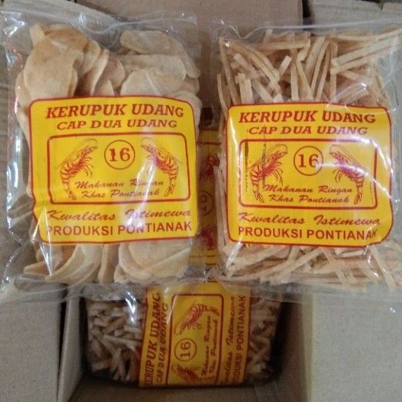 Jual KERUPUK UDANG CAP DUA UDANG 16 / Makanan Ringan Khas Pontianak ...