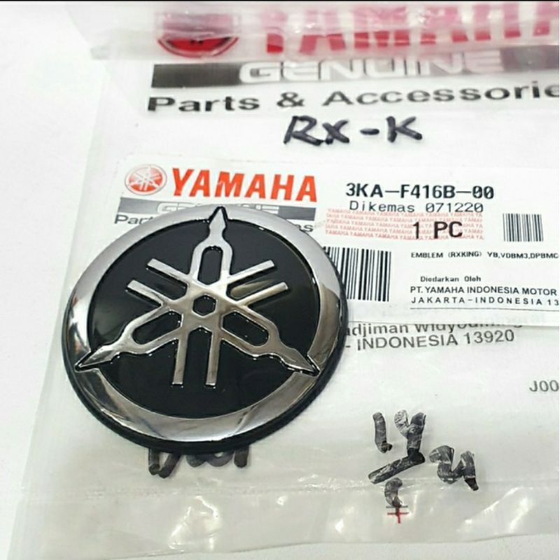 Jual EMBLEM LOGO TANKI YAMAHA RX KING SILVER ORIGINAL YGP 3KA-F416B-00 | Shopee Indonesia