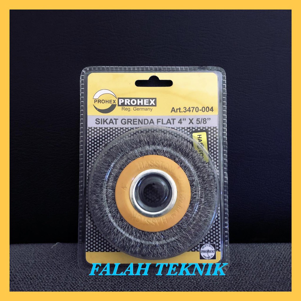 Jual SIKAT GERINDA FLAT 4" X 5/8" HASSTON PROHEX CIRCULAR WIRE BRUSH ...