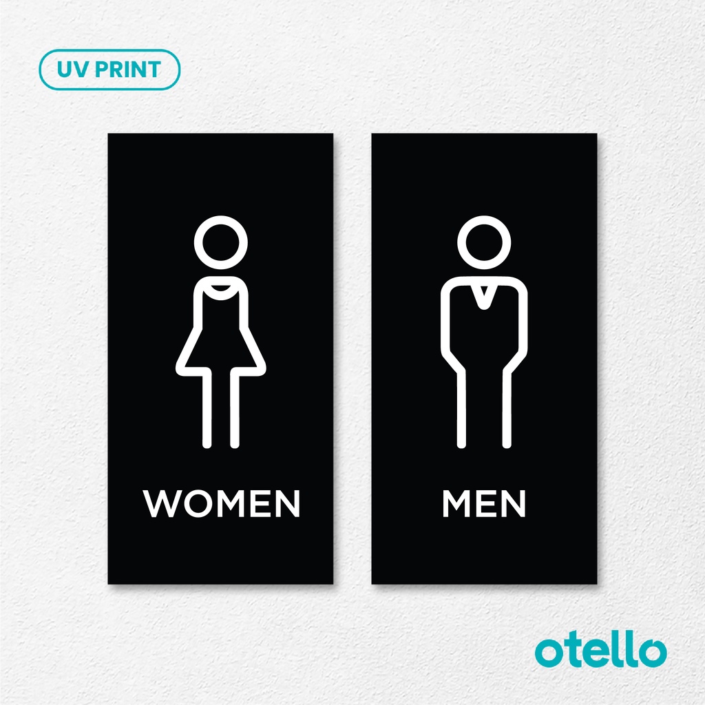 Jual Otello Sign Toilet Pria Wanita Minimalist Signage Acrylic Modern ...