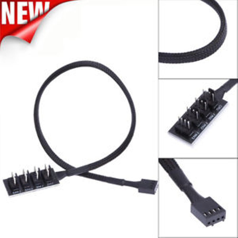 Jual Kabel Fan hub Pwm 4pin 4 port Splitter Cooling Adapter | Shopee ...