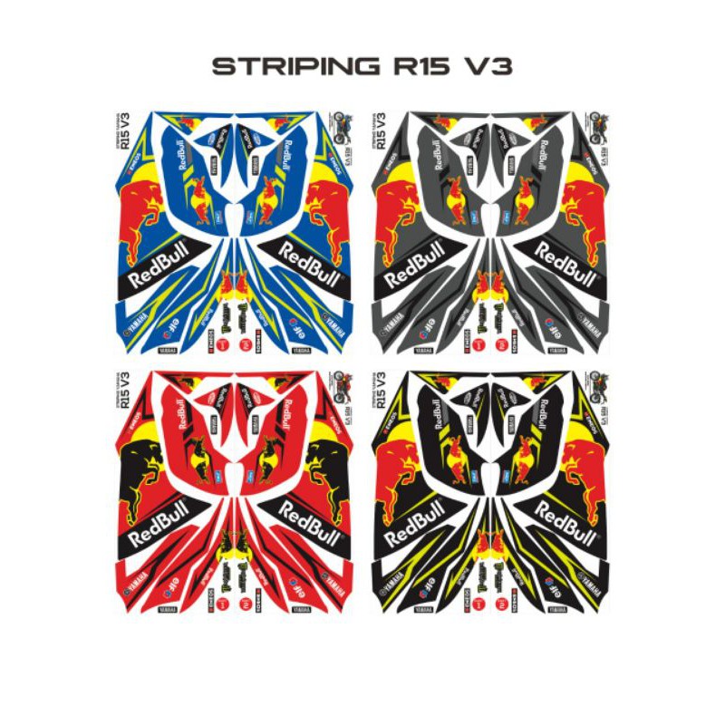 Jual STICKER STRIPING / YAMAHA R15V3 / SEMIFULL / STOCK / DECALS / R15 ...