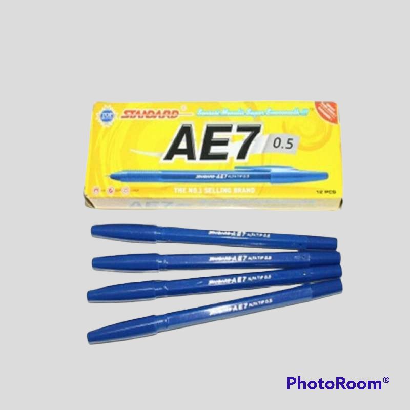 Jual Standard AE7 pulpen biru (0,5mm) | Shopee Indonesia