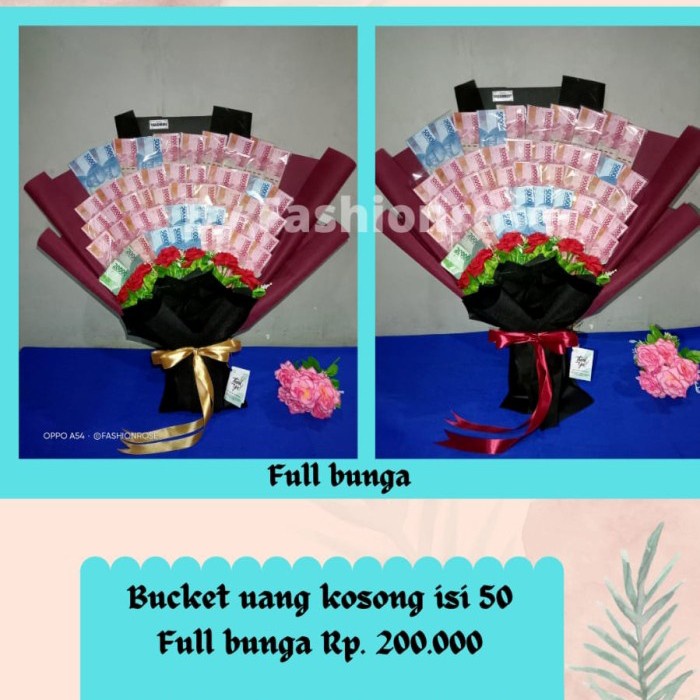 Jual bucket uang kosong 50slot bisa request warna bucket snack bucket ...