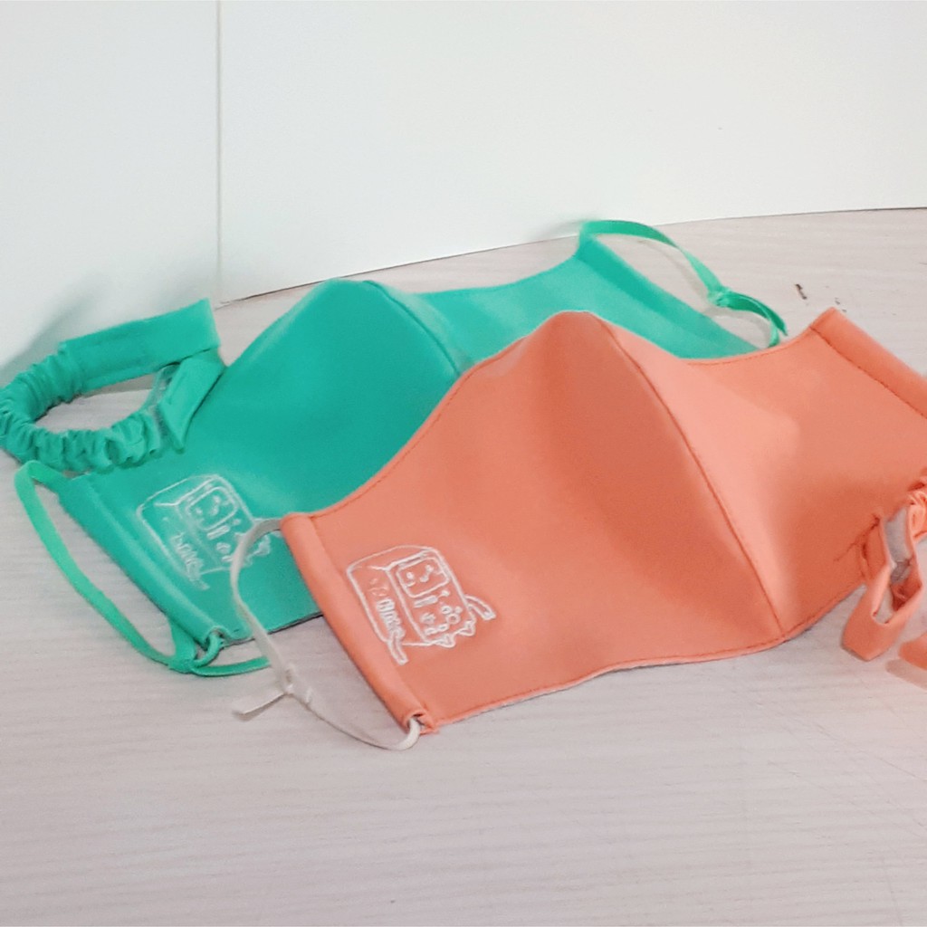 Jual BMO Adventure Time Fabric Mask (Tosca & Peach) | Masker Kain ...