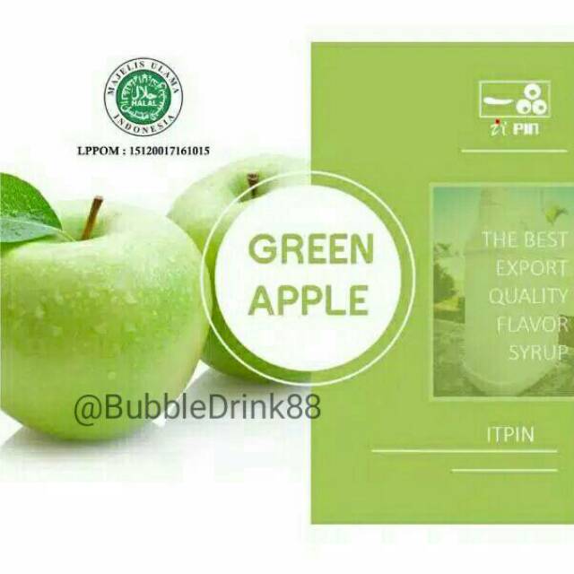 Jual PROMO ITPIN Sirup 2.5kg Rasa Apel Hijau / Green Apple Flavour ...