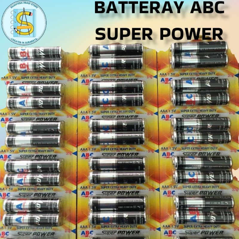 Jual 1 SET BATERAI ABC KECIL UKURAN AAA / BATTERAI / BATTERAY SUOER ...