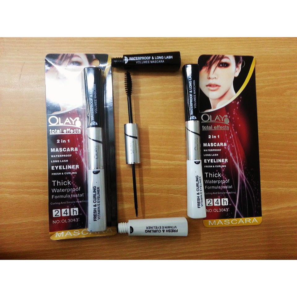 Jual OLAY Total Effects Mascara & Eyeliner 2in1 | Shopee Indonesia