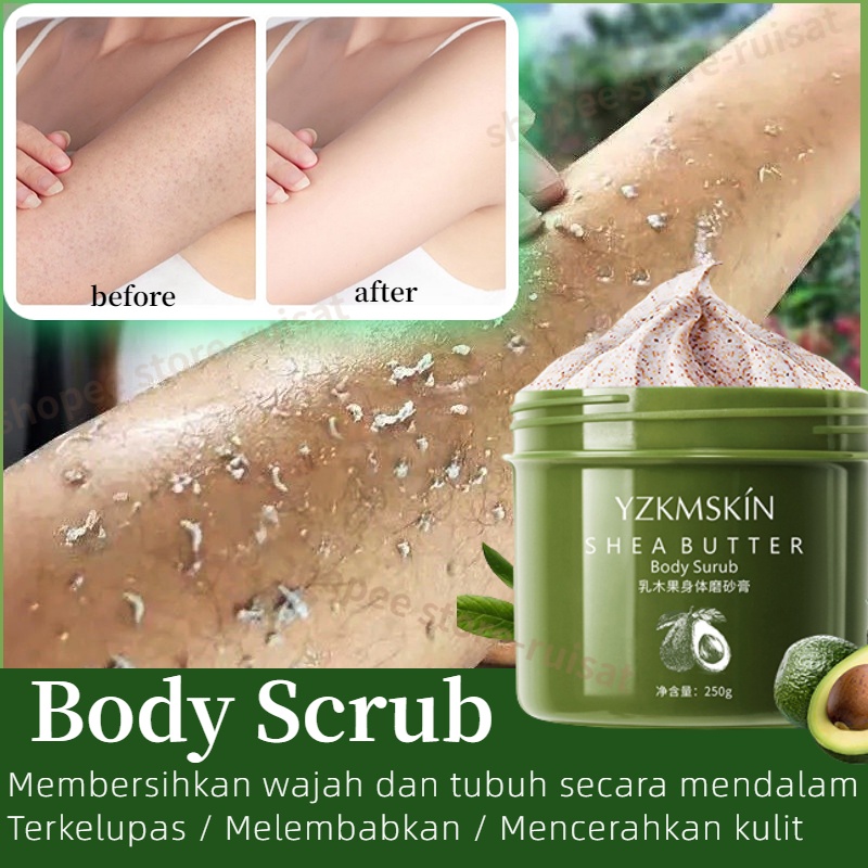 Jual Lulur pemutih badan Scrub wajah 250g Scrub badan Peeling Kulit ...