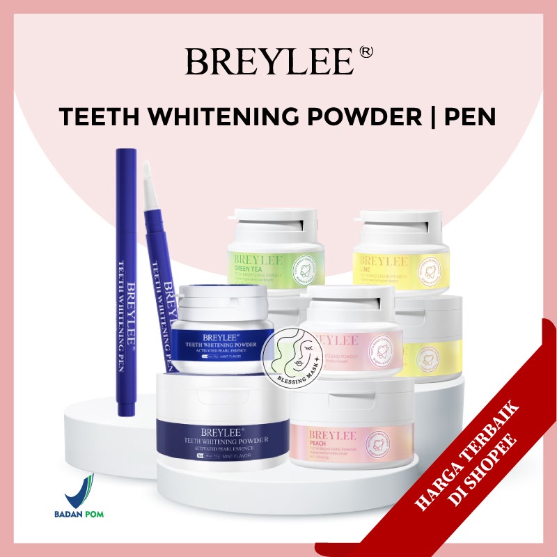Jual BREYLEE Teeth Whitening Powder & Pen - Mencerahkan Gigi | Peach ...