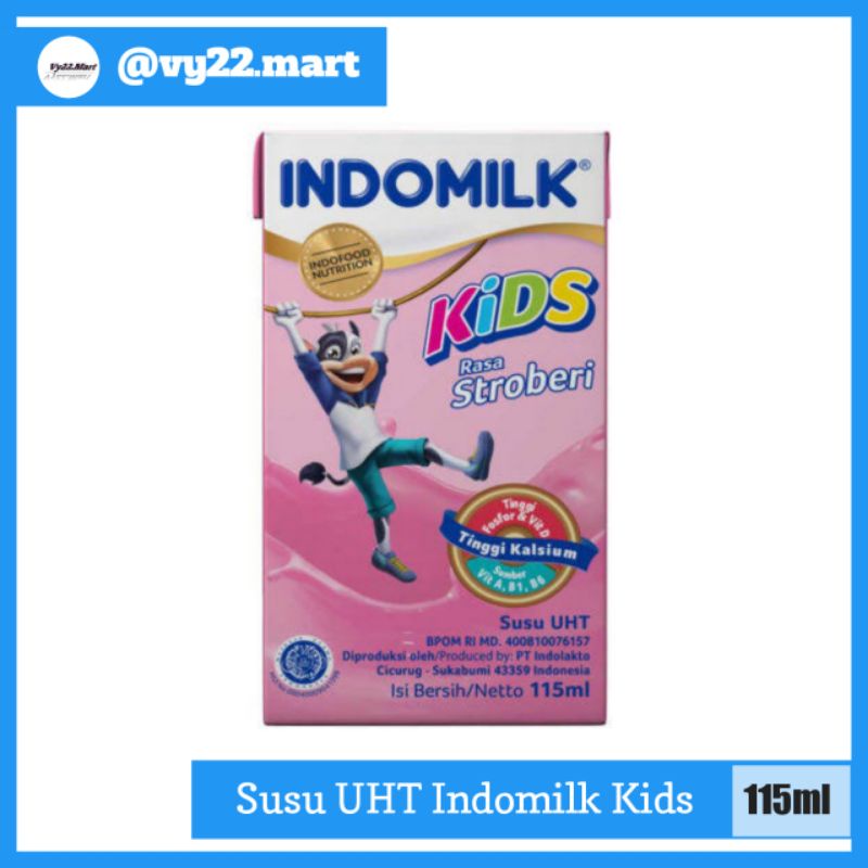 Jual Susu Indomilk Kotak Kids Susu UHT Rasa Cokelat / Stroberi 115ML | Shopee Indonesia